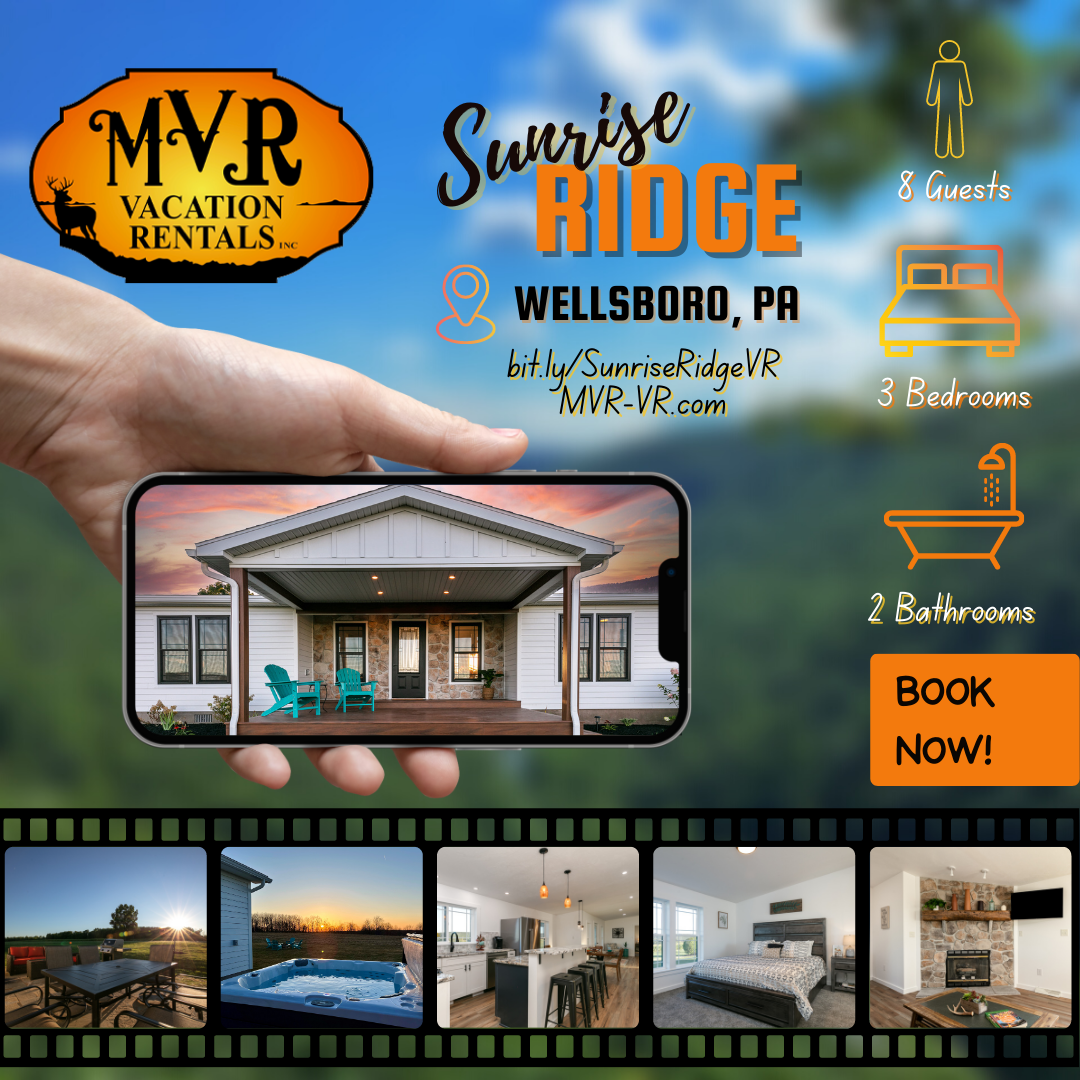 Sunrise Ridge – Wellsboro Getaway on 10 acres! - MVR Vacation Rentals
